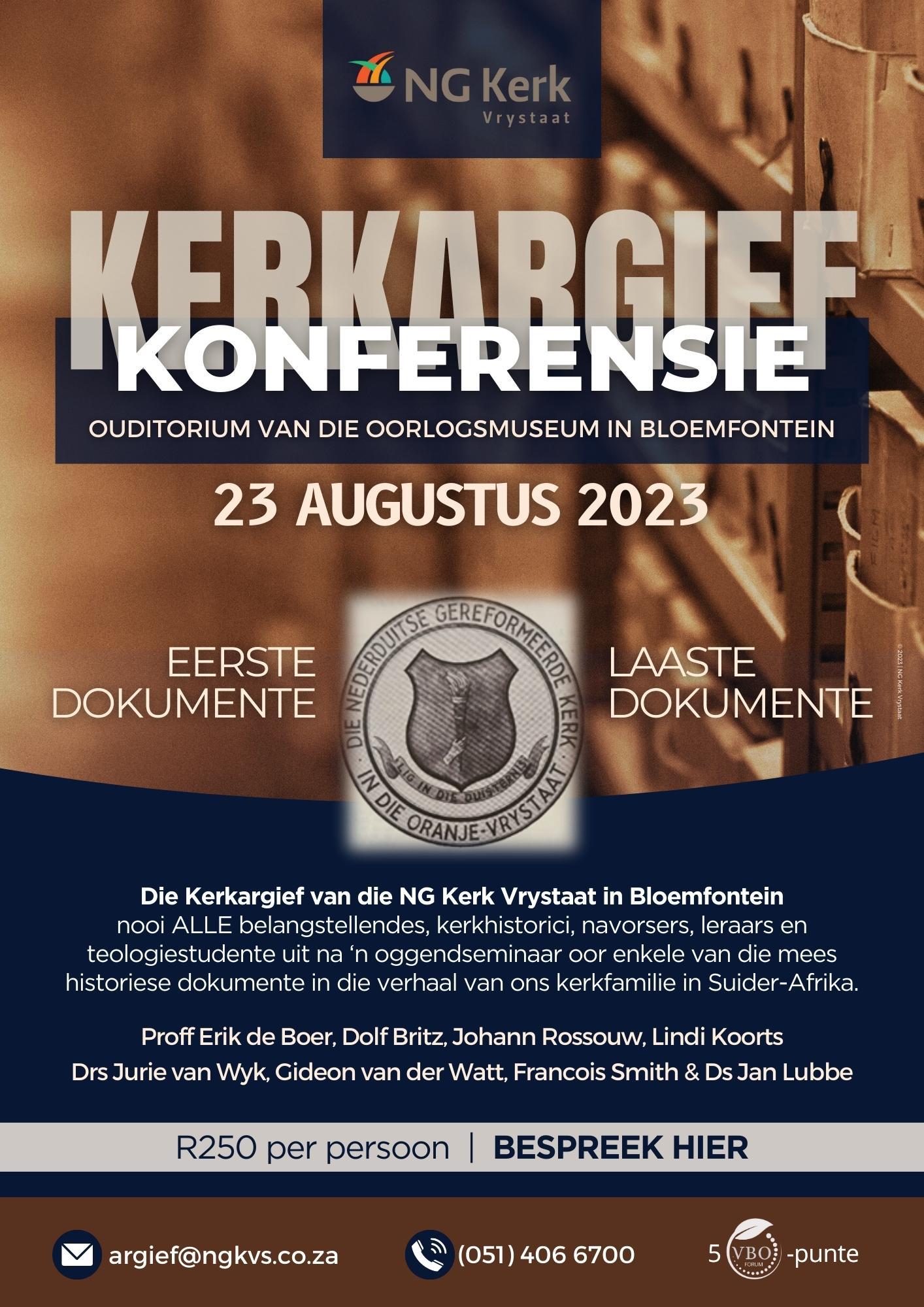 Events for October 2025 – NG Kerk Vrystaat